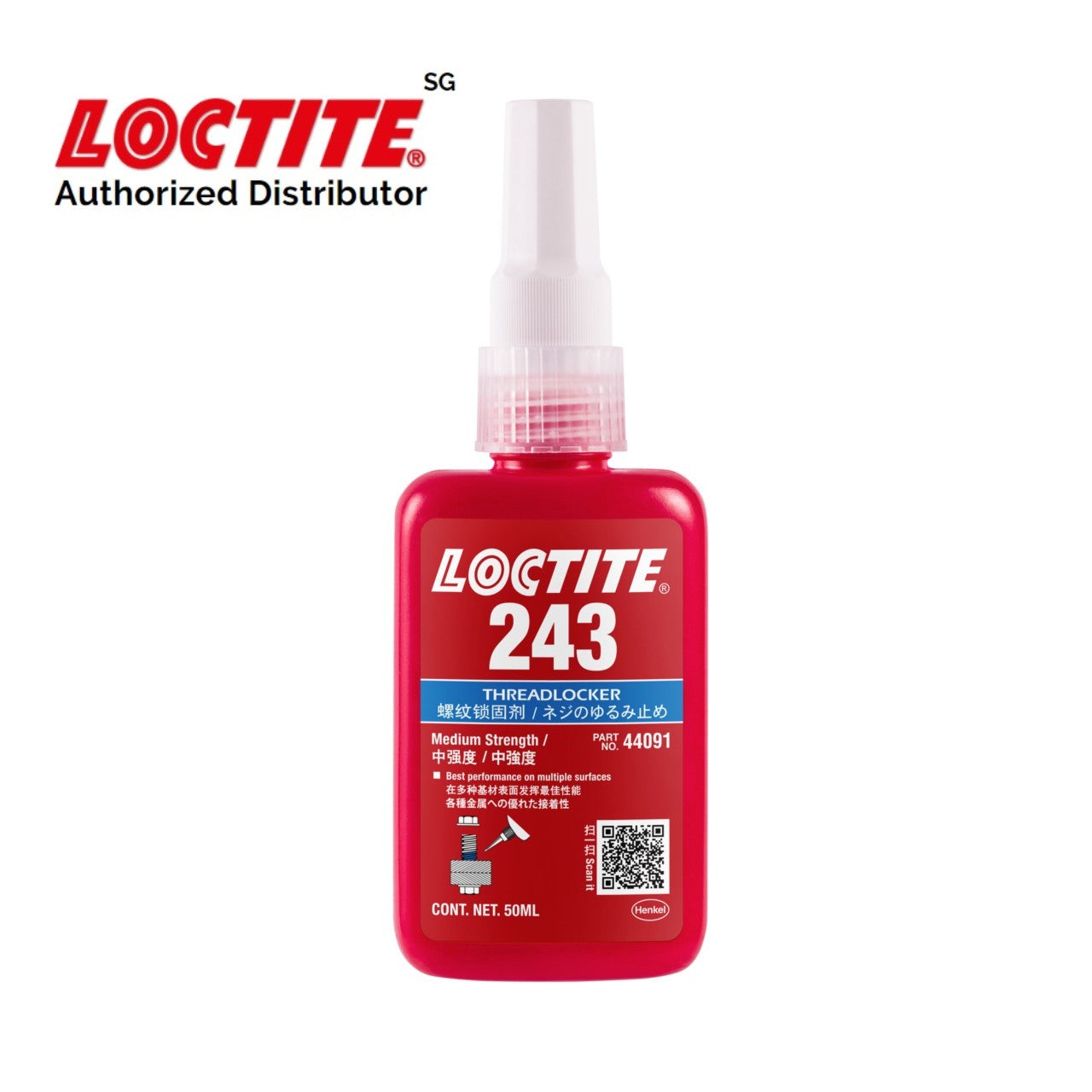 Loctite 243 Threadlocker 50ml | Threadlocker Medium Strength